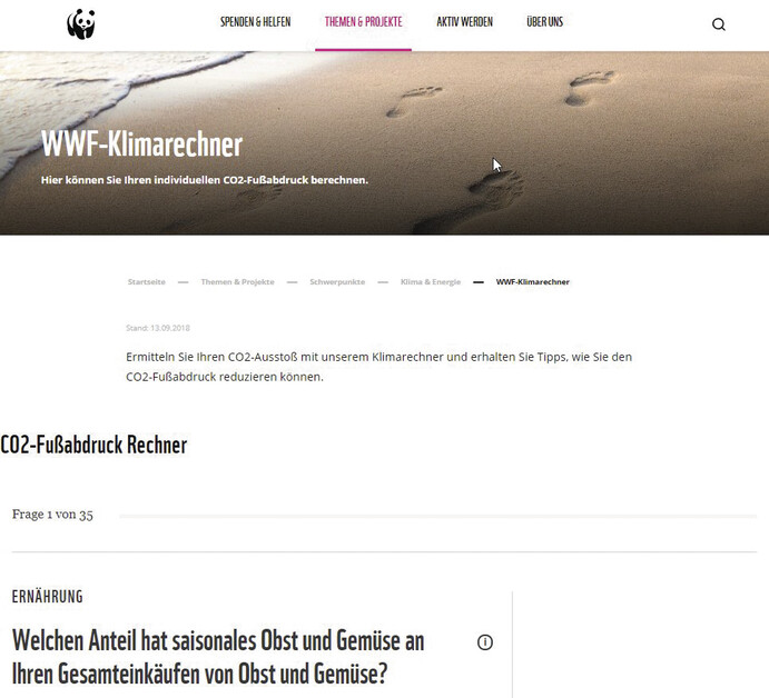 Der WWF-Klimarechner - PTAheute